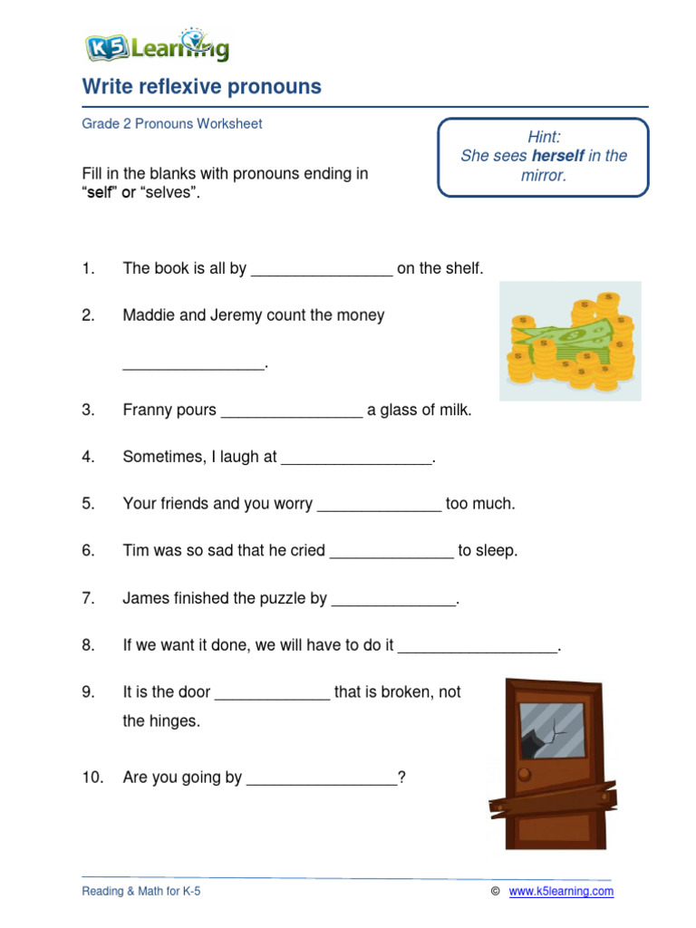 Grade 2 Reflexive Pronouns C | PDF