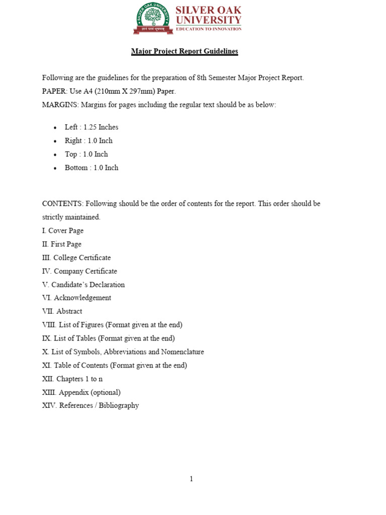 Major - Project Report - Thesis Guidelines 8EE - SOCET - Updated 5th ...
