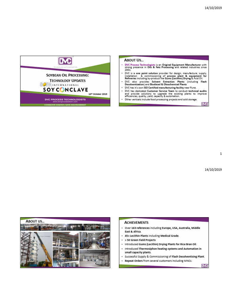 Soybean Oil Processing | PDF | Vegetable Oil | Oil Refinery