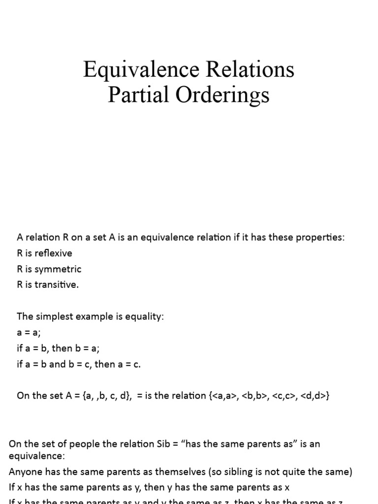 L19 Equivalence Order | PDF | Abstract Algebra | Mathematical Analysis