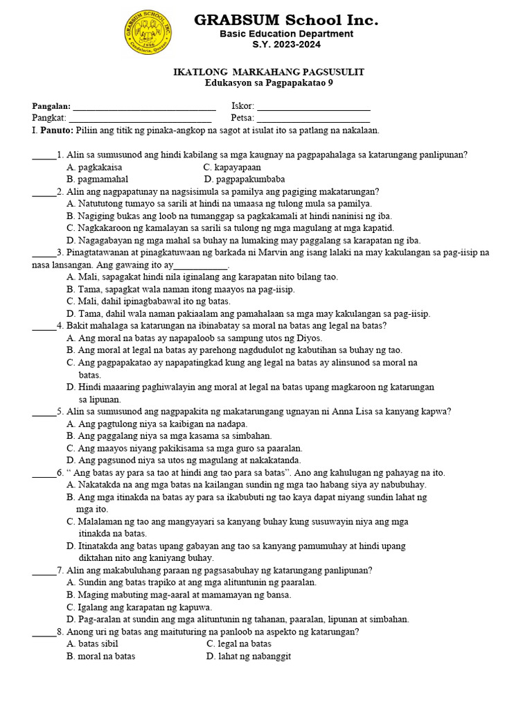 3RD _PT_G9_ESP | PDF