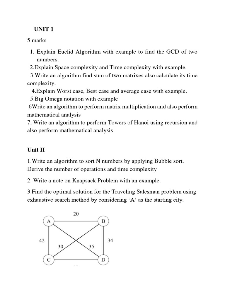 Daa Qbank | PDF | Algorithms | Computational Complexity Theory