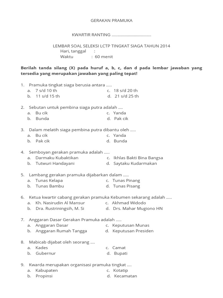 Kumpulan Soal LCTP | PDF