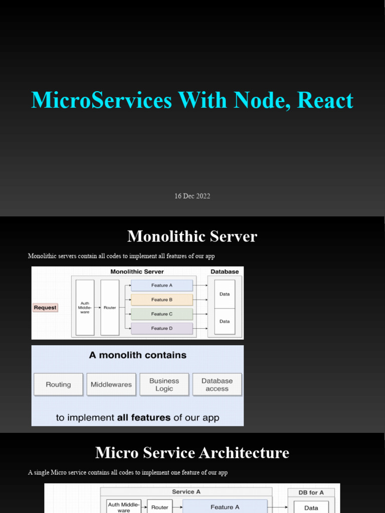Micro Services With Node and React | PDF | Databases | Data Management