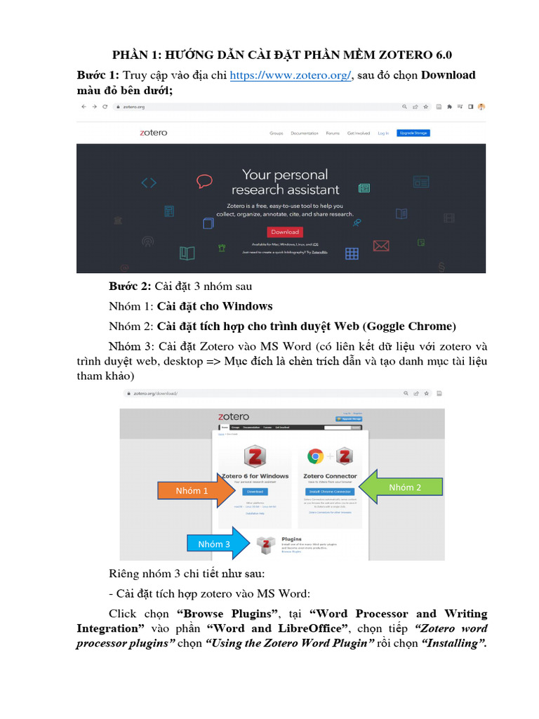 2. HƯỚNG DẪN CÀI ĐẶT PHẦN MỀM ZOTERO 6.0 VA CODE TRICH DAN TREN OVERLEAF | PDF