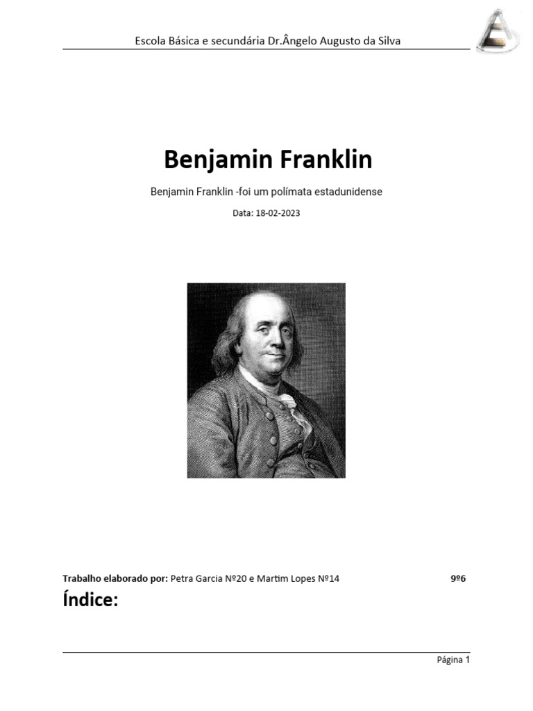 Benjamin Franklin | PDF | Benjamin Franklin