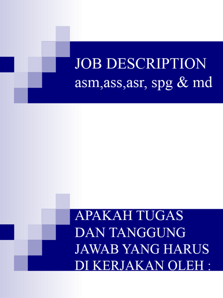 4 Job Disc Ass, Asr, MD, SPG | PDF