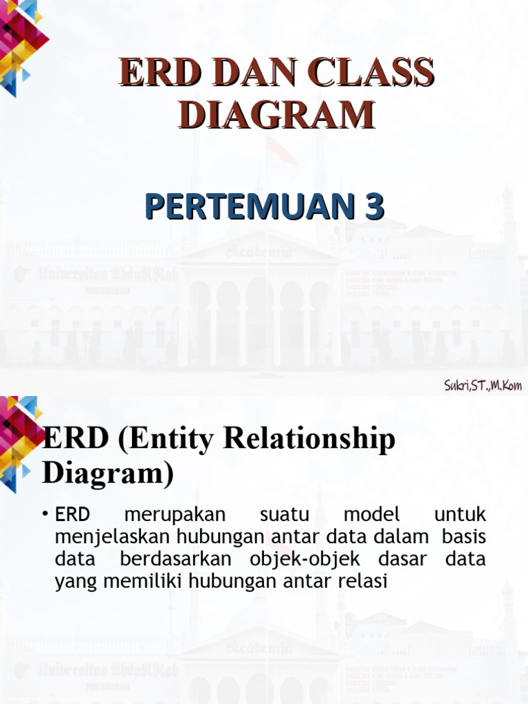 Pertemuan 3. ERD Dan Class Diagram | PDF