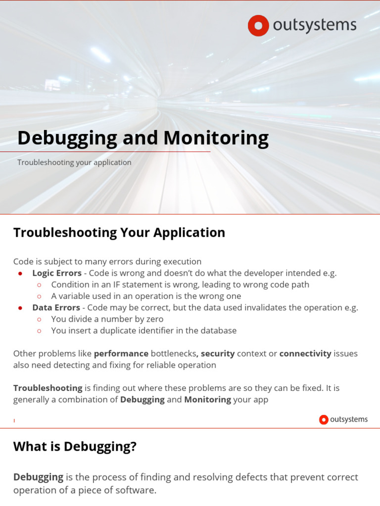 Debugging and Monitoring | PDF | Debugging | Software Bug