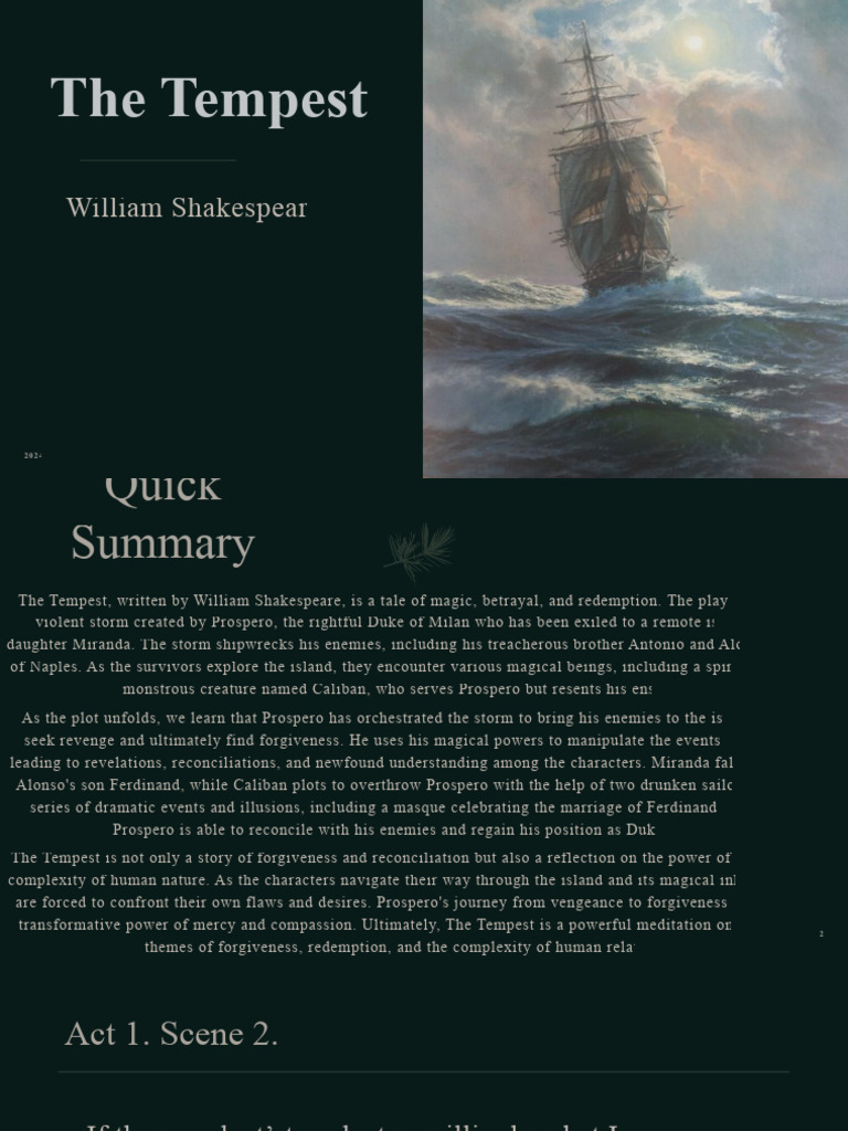 The Tempest | PDF | The Tempest | Shakespearean Comedies