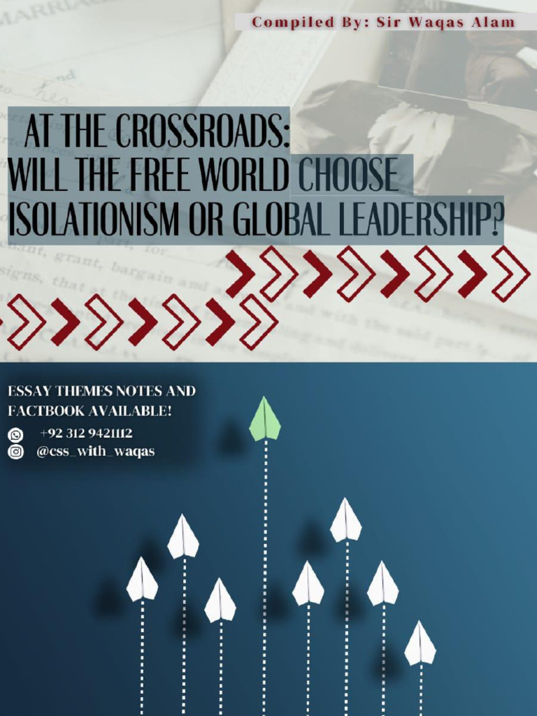 At The Crossroads Will The Free World Choose Isolationism or Global ...