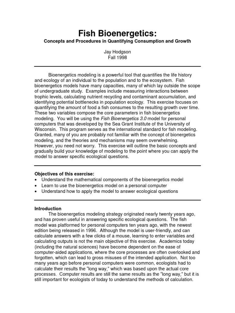 Bioenergetics Lab | PDF | Gases | Ecology