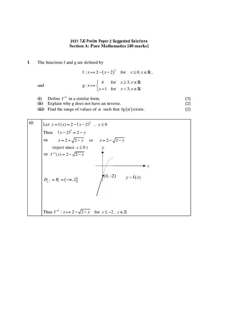 TJC H2 2021 Math Prelim P2 Solutions | PDF | Variance | Standard Deviation