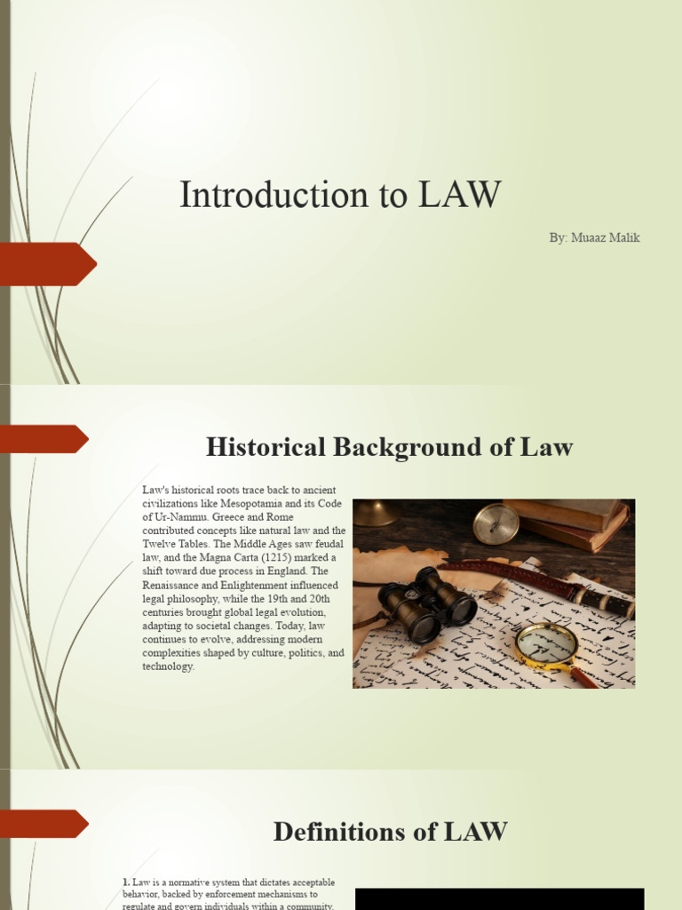 Introduction to LAW | PDF | Common Law | Justice