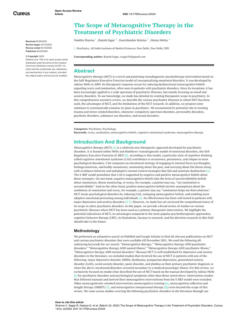 Evidencia de La MET Que No Son de Anx y Depre | PDF | Mental Disorder | Psychosis