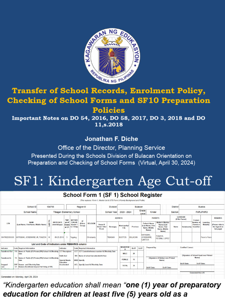 PS Policies On Enrolment, Transfer of Docs, Checking of School Forms ...