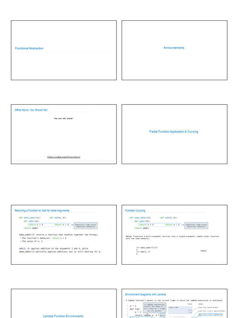 07 Functional Abstraction 4pp Pdf Anonymous Function Function Mathematics