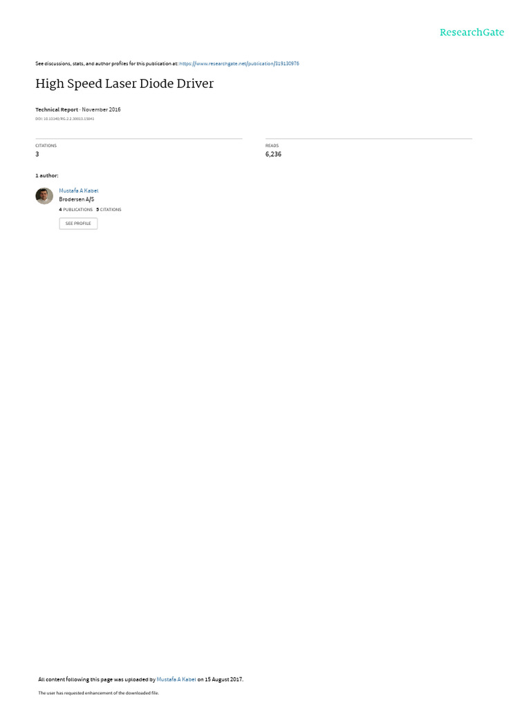 High Speed Laser Diode Driver | PDF | Bipolar Junction Transistor ...