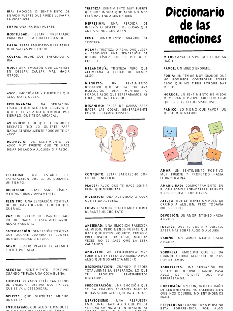 Diccionario de Las Emociones | PDF | Temor | Asco