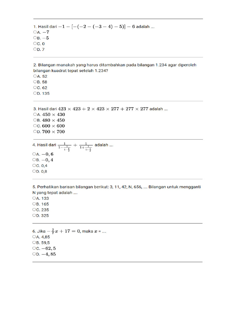 Soal Latihan Olimpiade | PDF