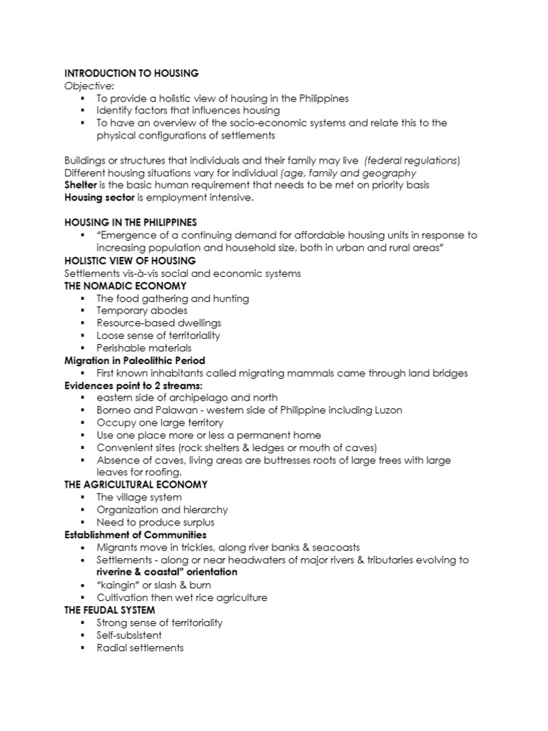 HOUSING WK1 (INTRODUCTION) | PDF HOUSING WK1 (INTRODUCTION) | PDF