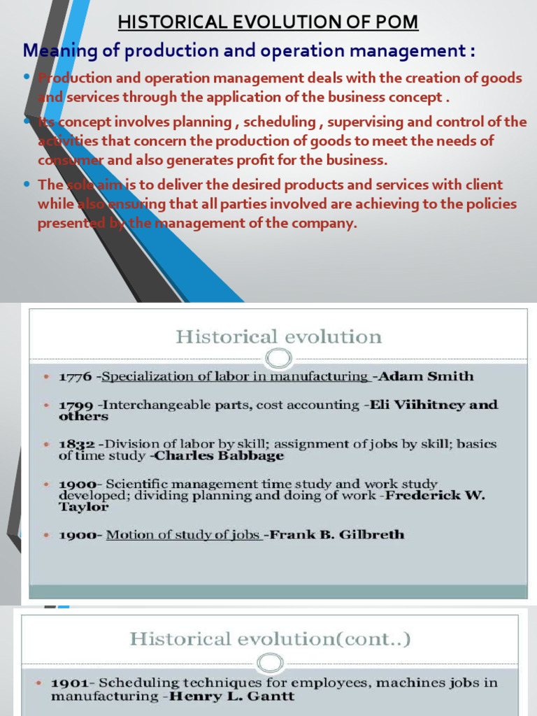 Historical Evolution of Pom | PDF | Business | Economies
