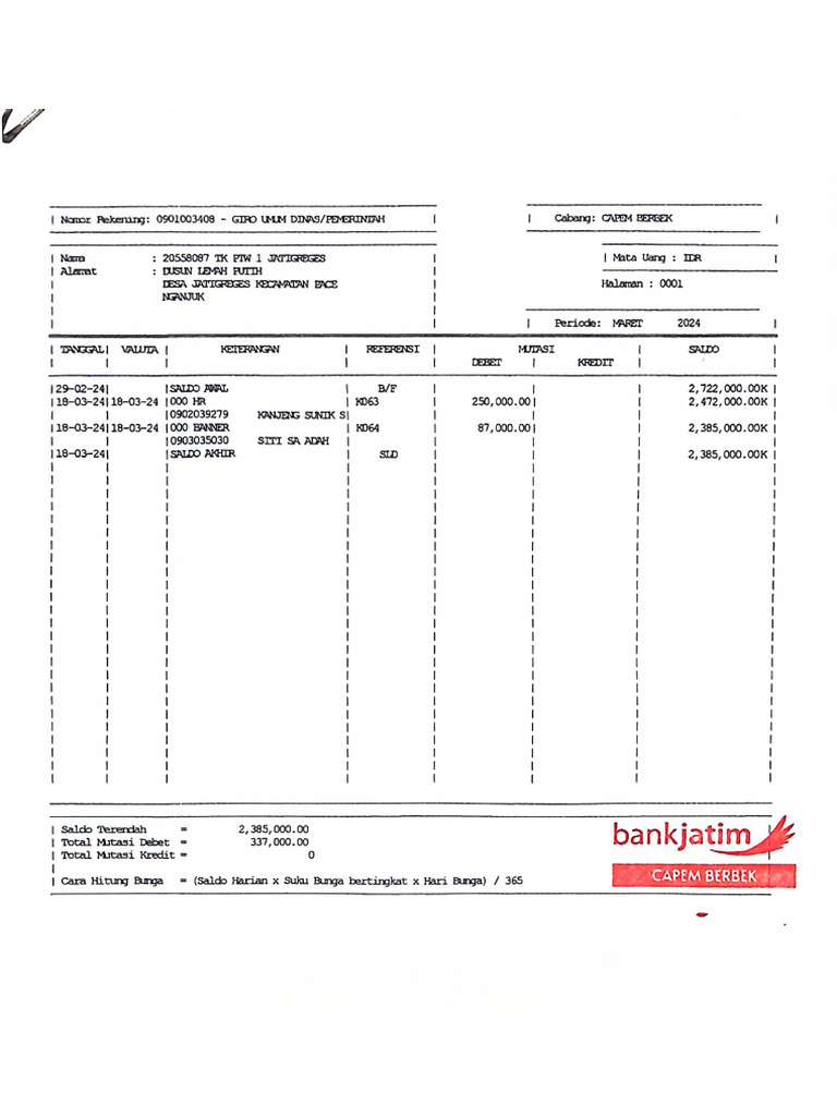 Rek Koran Maret 2024 | PDF