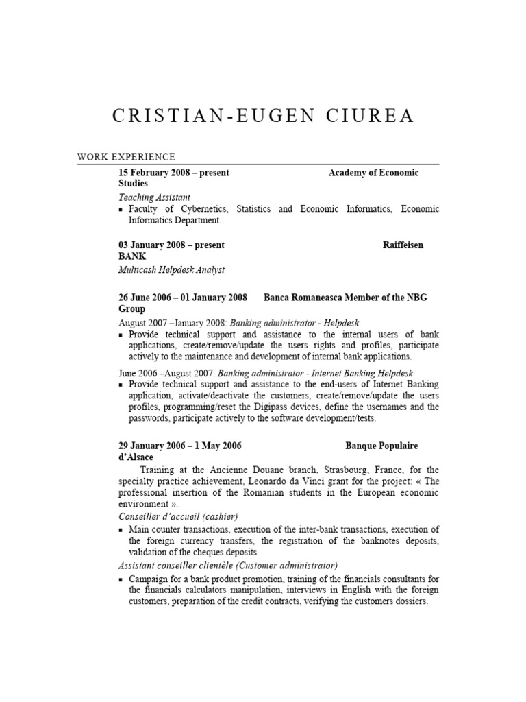 Cristian Ciurea Pdf Banks World Wide Web
