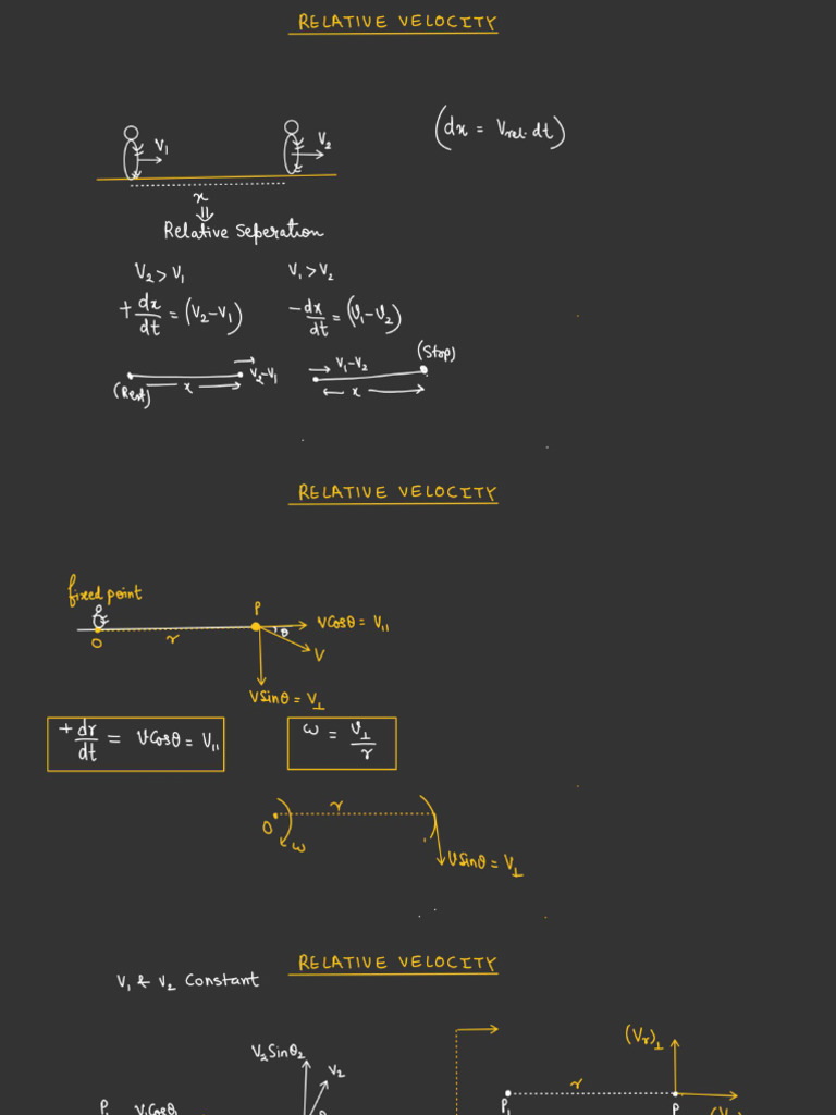 Kinematics - L-15 (Class Notes) - Relative Velocity-2 | PDF