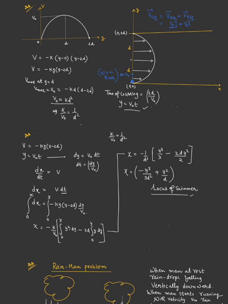 Kinematics - L-17 (Class Notes) - Relative Velocity-4 | PDF