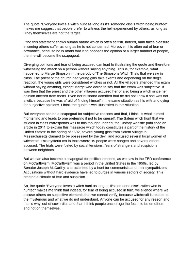 Oral Expression | PDF | Witchcraft | Mc Carthyism