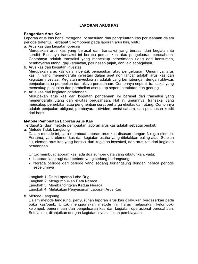 Materi 4-Laporan Arus Kas Metode Langsung | PDF | Hukum