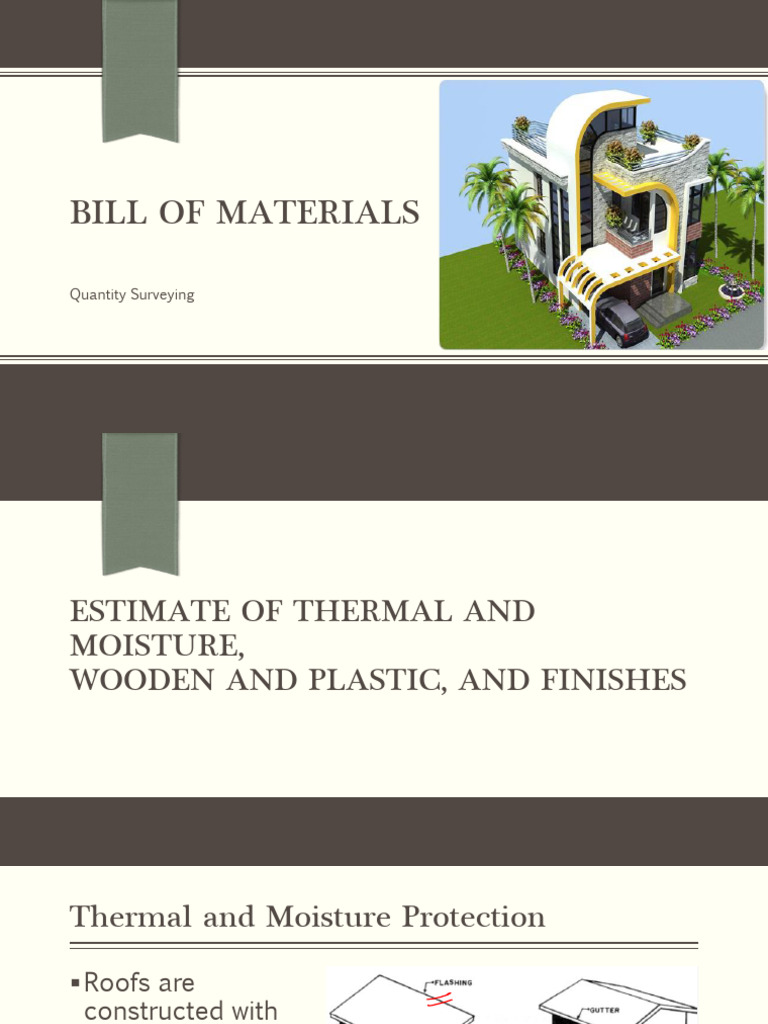 Roofing and Finishing Material Estimation | PDF | Roof | Framing ...
