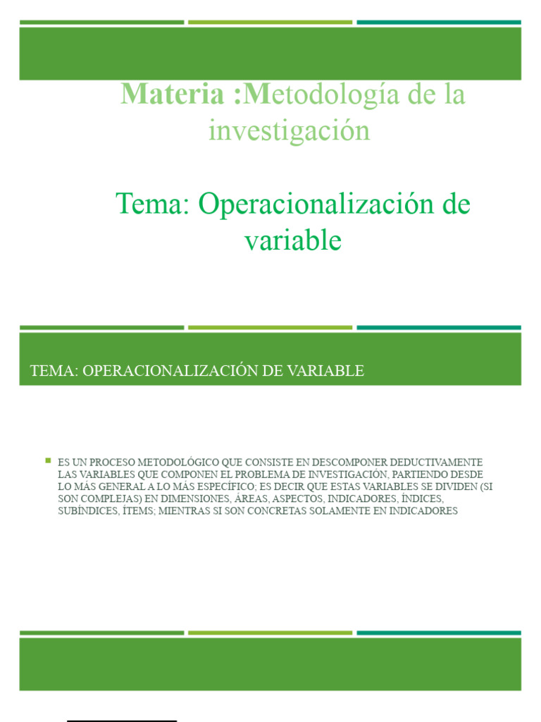 2 Hipotesis y Variables Operacionalización de Variables | PDF ...