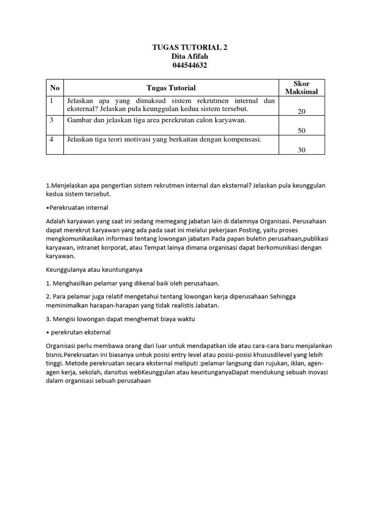 Tugas 2 Manajemen SDM | PDF
