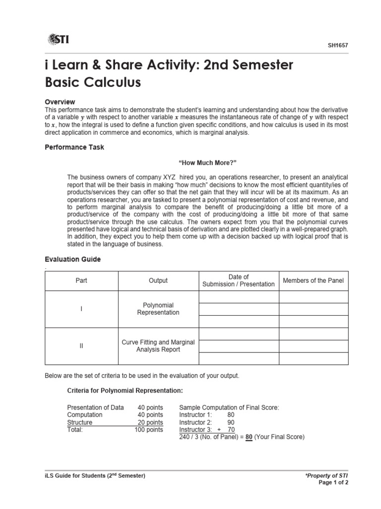 iLS Guide For Students | PDF | Calculus | Mathematical Analysis