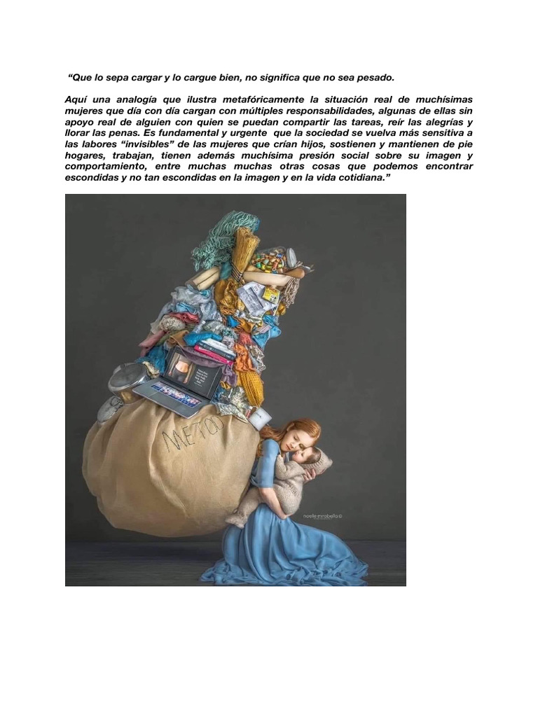 "Que Lo Sepa Cargar y Lo Cargue Bien, No Significa Que No Sea Pesado ...