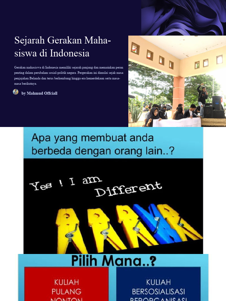Sejarah Gerakan Mahasiswa Risman Mahmud | PDF | Politik