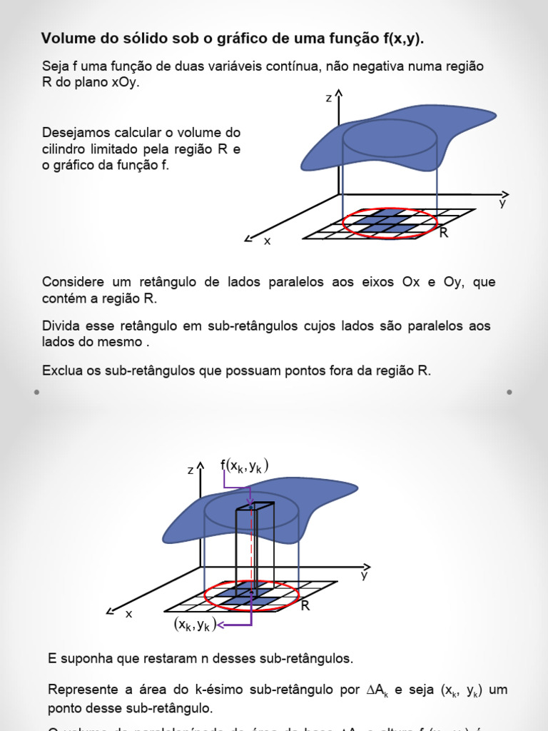 Cálculo de Volume com Integrais Duplas | PDF | Função contínua | Limite ...