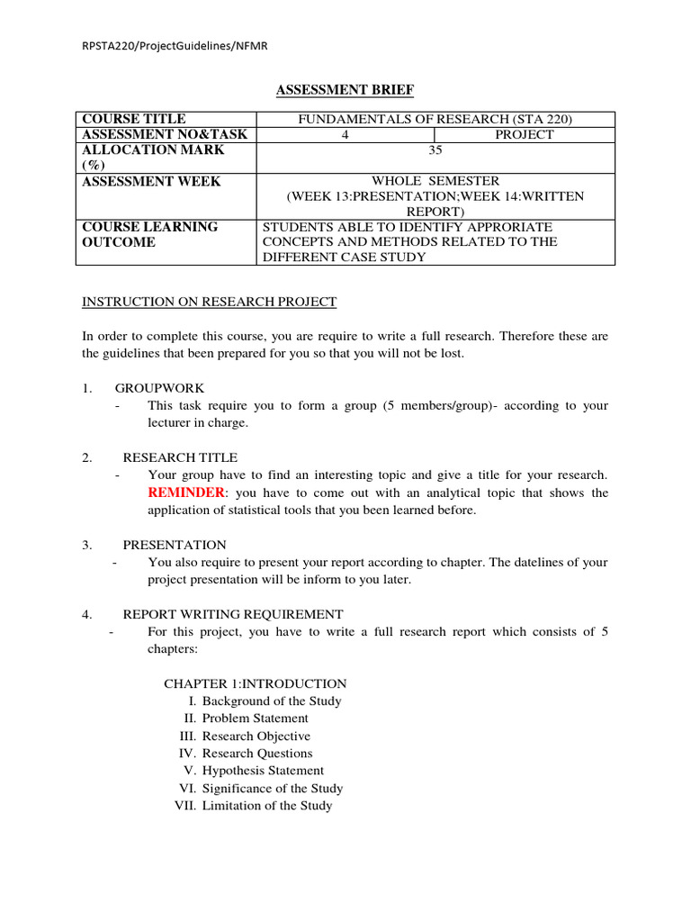 STA 220 Group Project Guidelines | PDF | Statistics | Knowledge Management