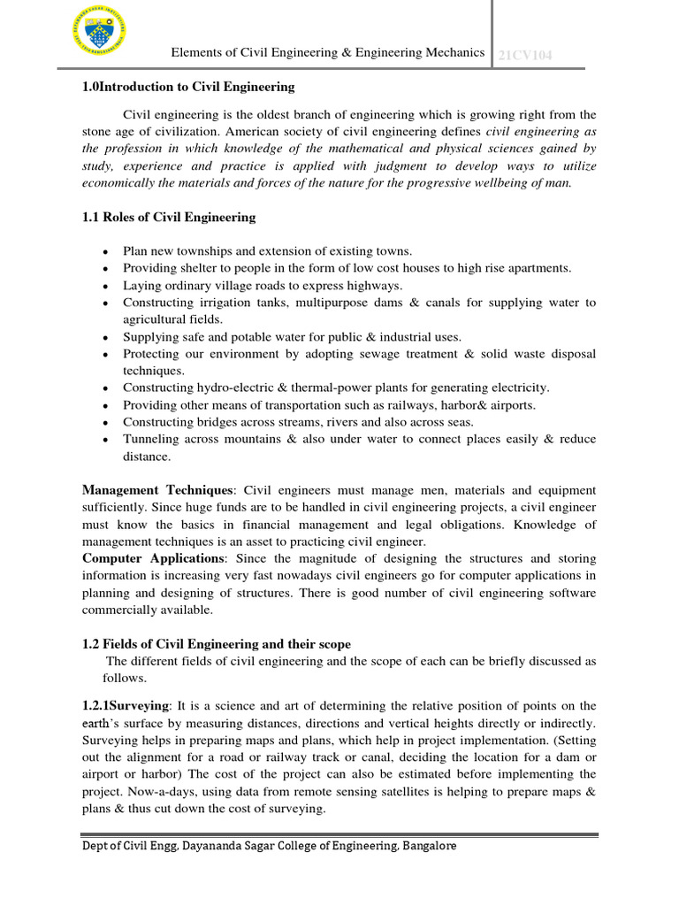Module 1 Introduction To Civil Engineering Pdf Concrete Deep Foundation