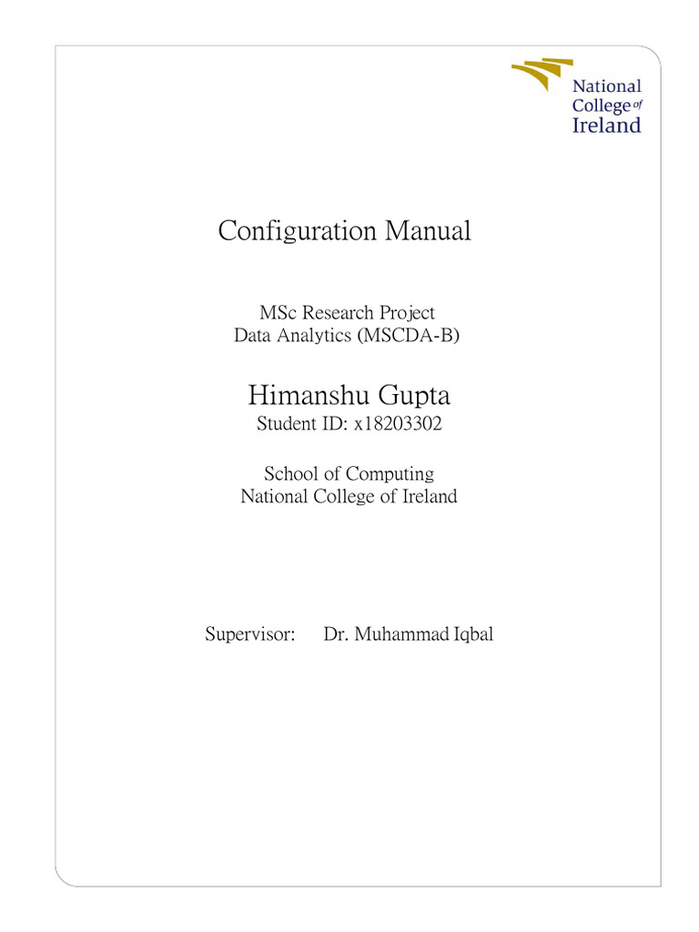 Configuration Manual for Image Classification | PDF | Computing ...