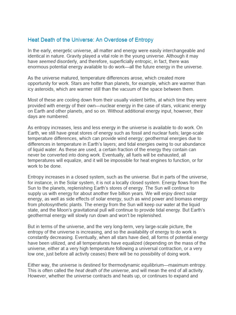 Document Entropy Heat Added Pdf Entropy Sun