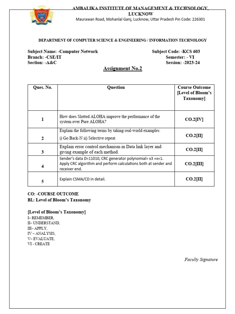 Computer Networks Assignment VI | PDF