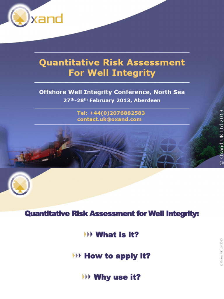 Well Integrity QRA Methodology Guide | PDF | Casing (Borehole) | Risk
