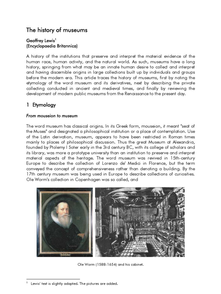 Evolution and History of Museums | PDF | Louvre | Museum