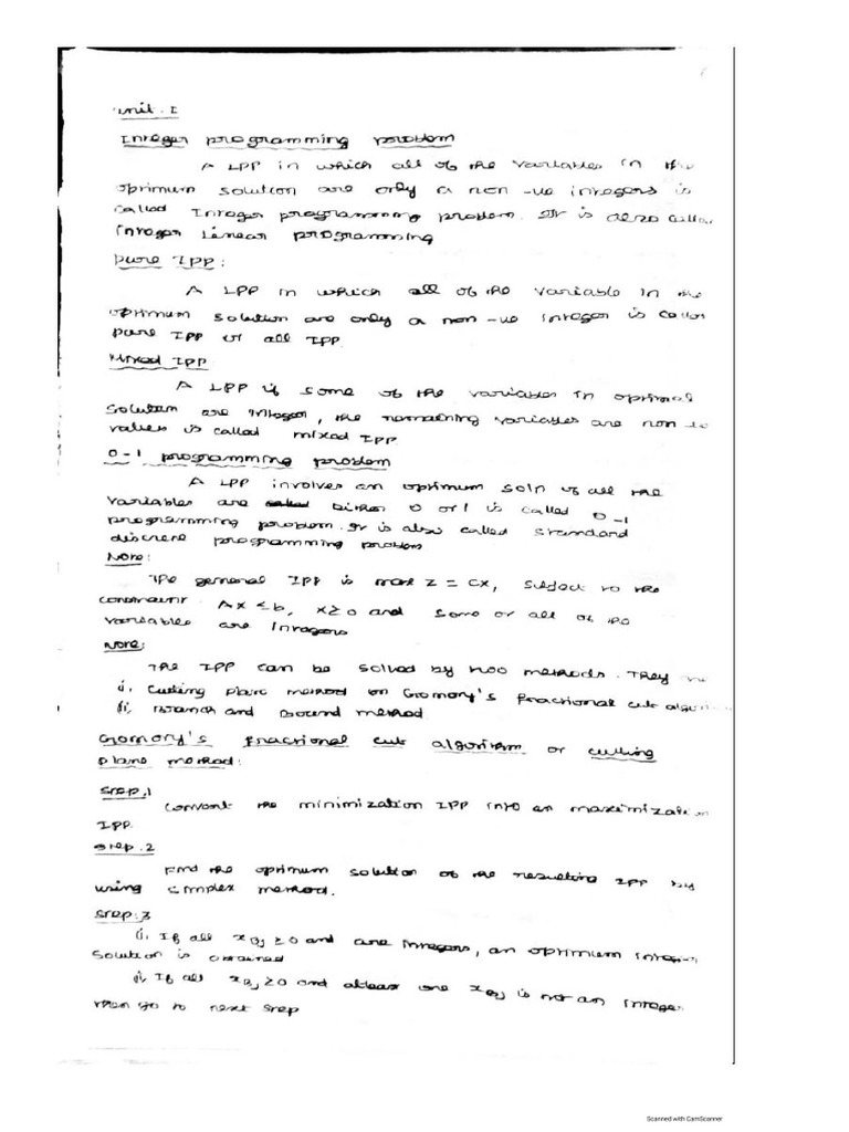 PG II Advanced Operation Research P16MAE4B PDF