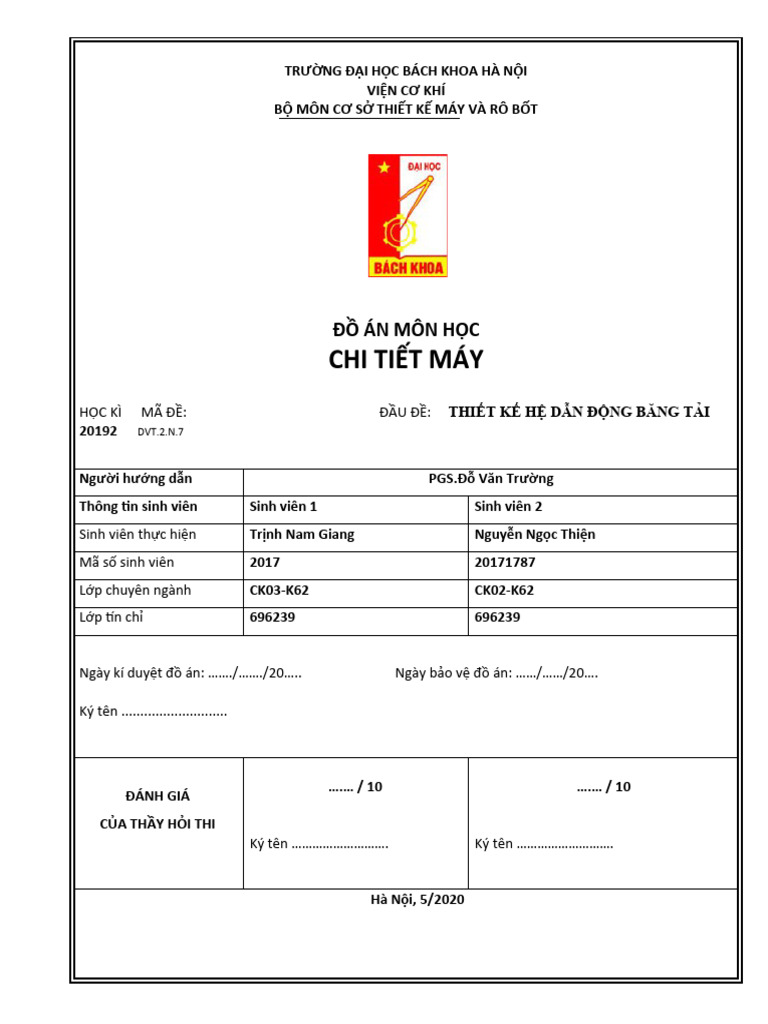 Thuyết minh CTM | PDF