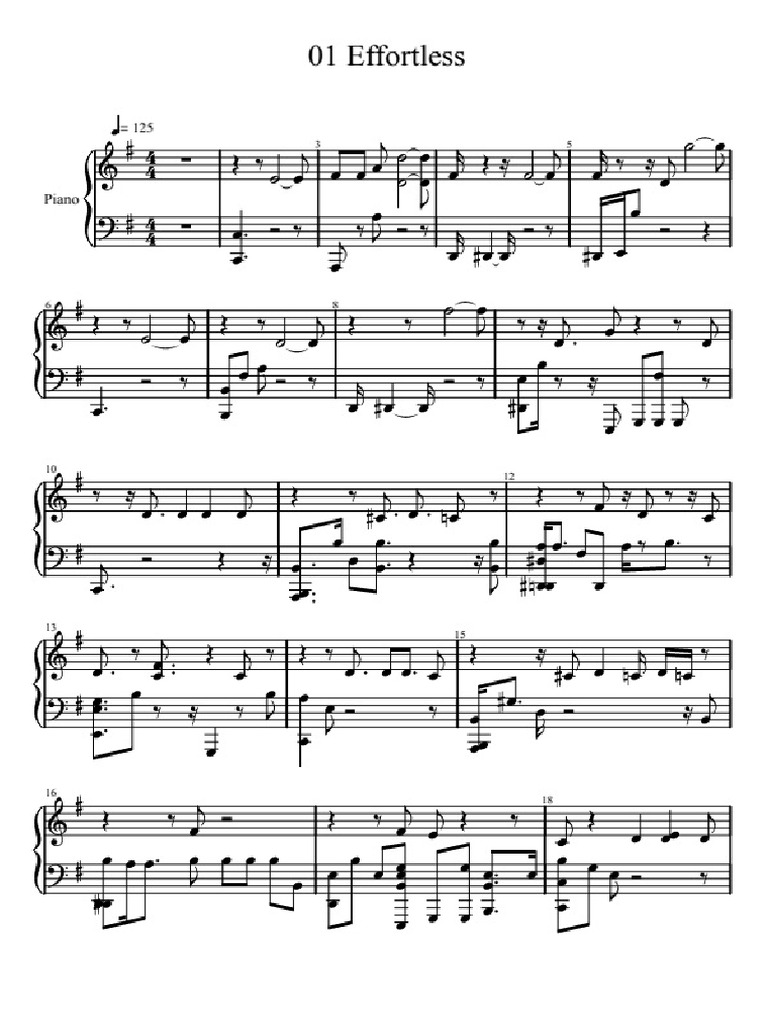Effortless Sheet Music | PDF