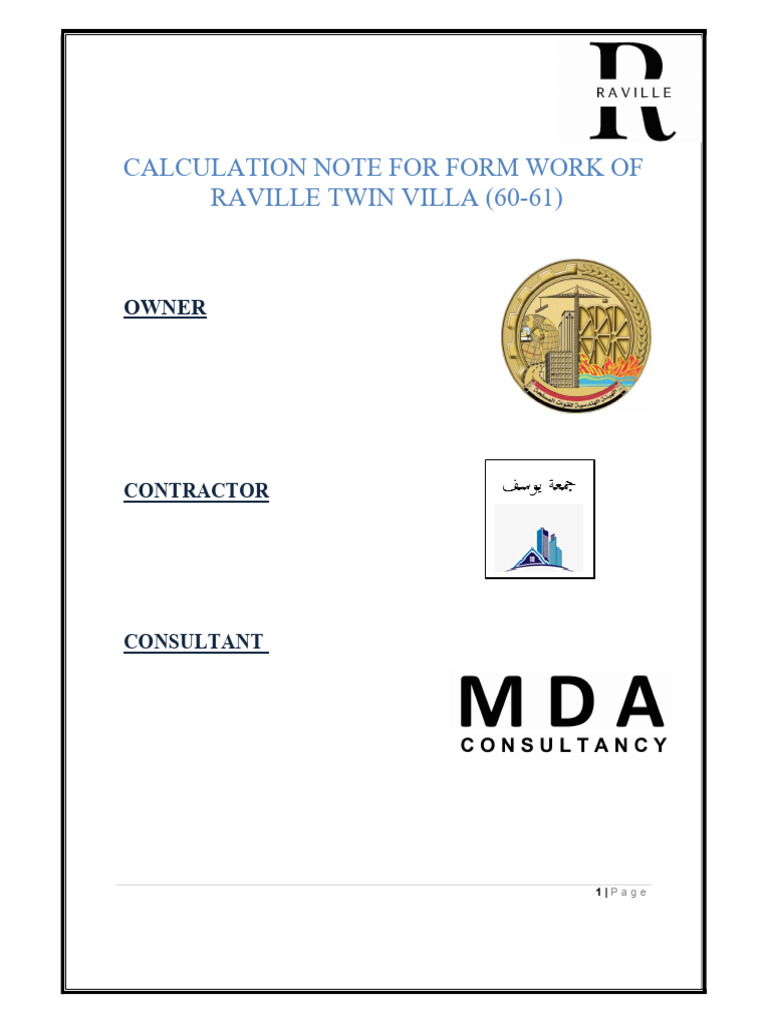 Calculation Notes For Tw60 61 Wooden Formwork Pdf Bending Stress